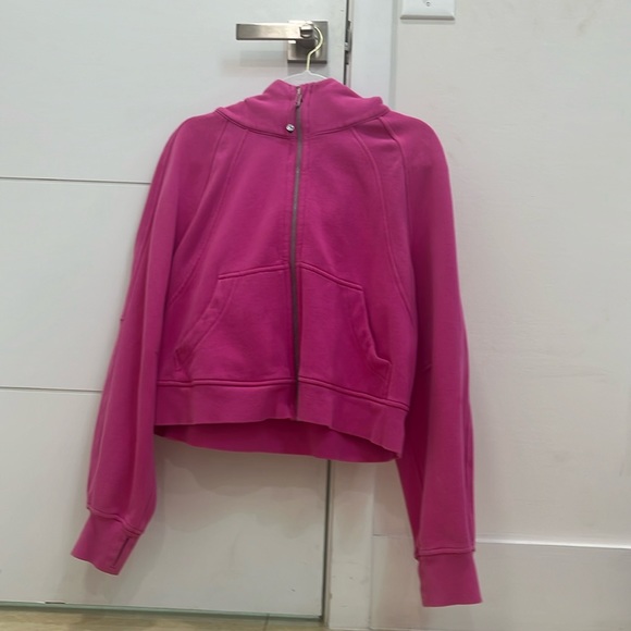 lululemon athletica | Sweaters | Lululemon Sonic Pink Scuba Size 4 Half ...